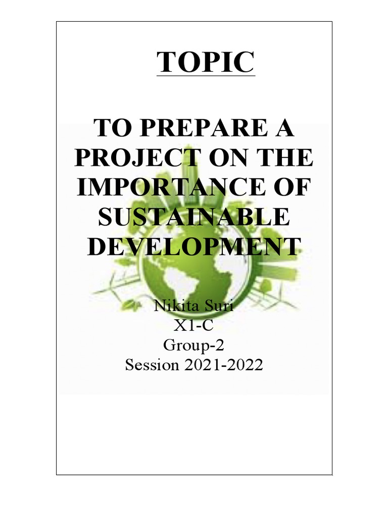 Sustainable Development Project | PDF | Climate Change | Renewable Energy