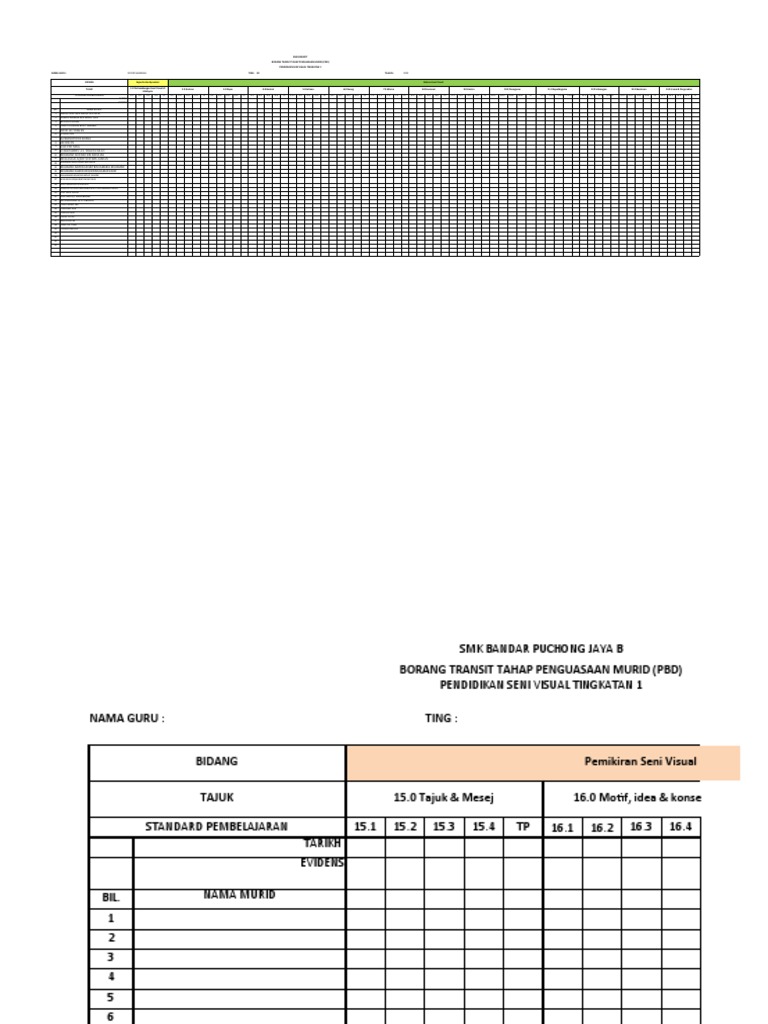 Borang Transit PBD PSV T1D | PDF