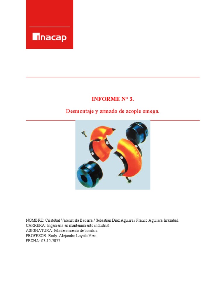 Acople Omega | PDF | Tornillo | Ingeniería mecánica