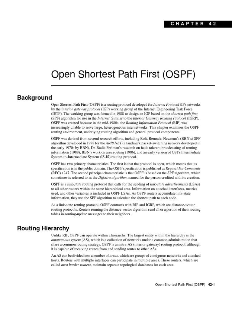 Open Shortest Path First Pdf Routing Router Computing