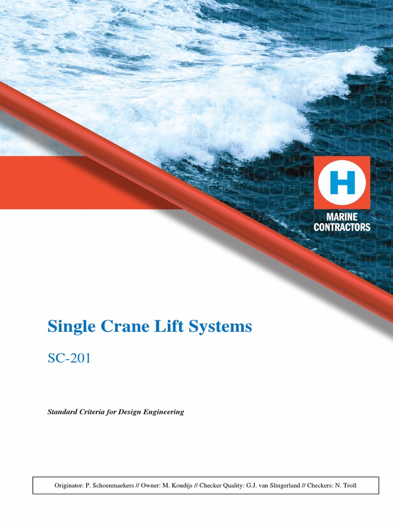 Single Crane Lift Systems Guide | PDF | Crane (Machine) | Elevator