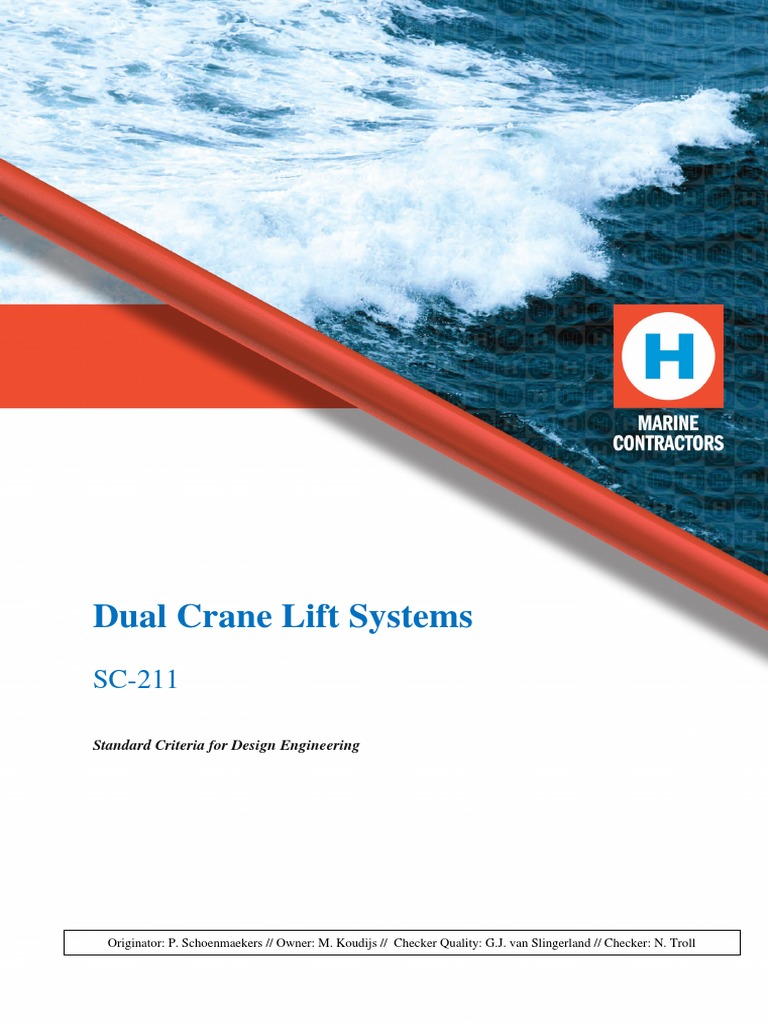 SC-211 - Dual Crane Lift Systems | PDF | Crane (Machine) | Elevator
