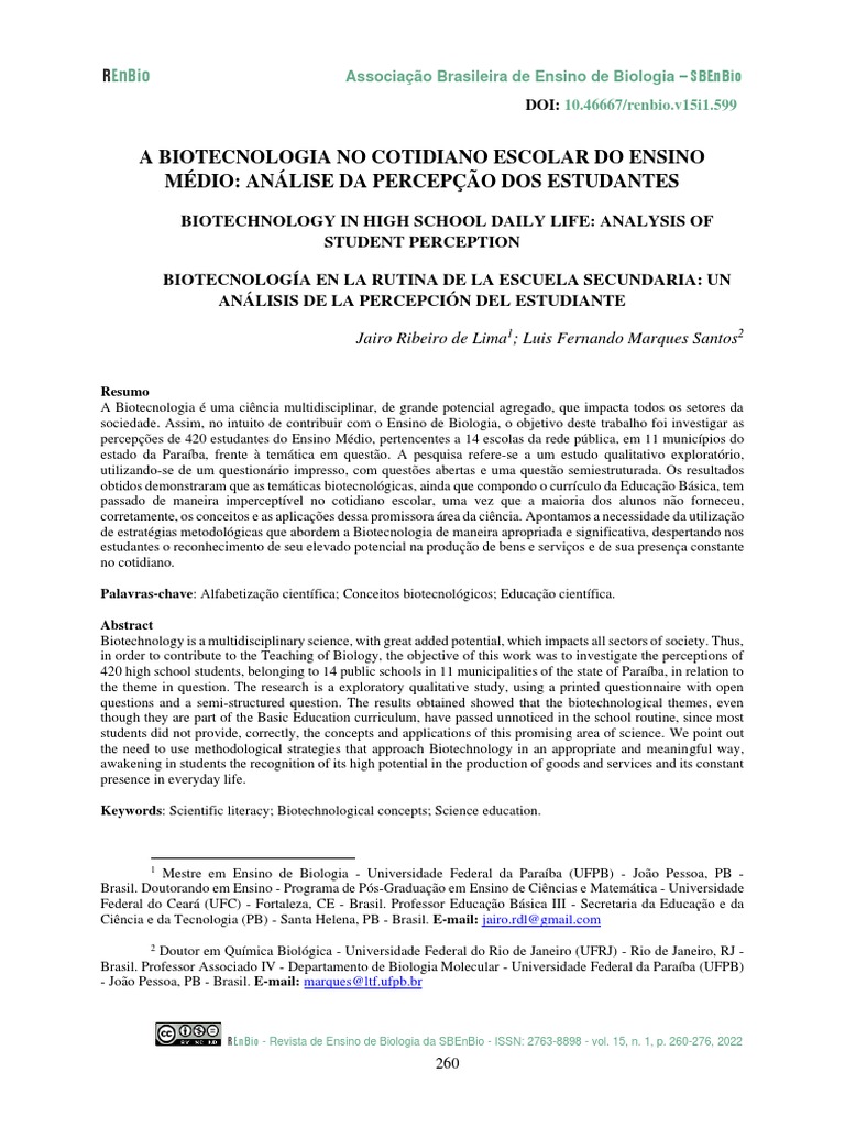 REnBio_2022 | PDF | Biotecnologia | Genética