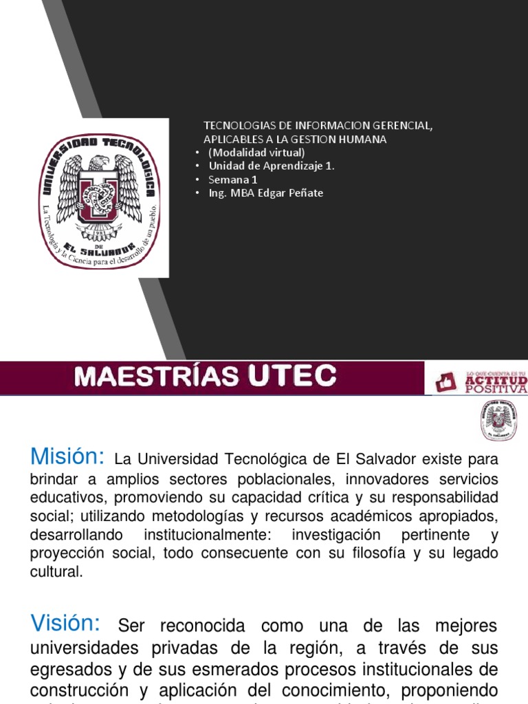 TIGE-M-V - Semana1-Unidad1-Las TICs y Su Aplicacion A La Gestion Del ...