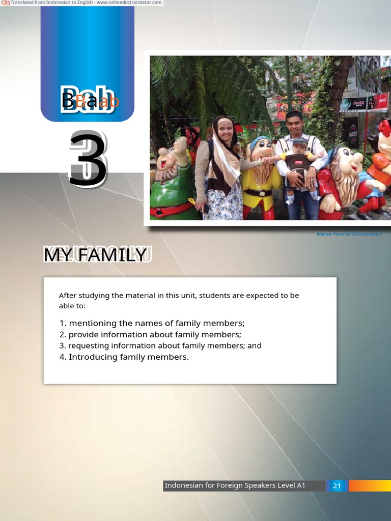 Indonesian Family Vocabulary Guide | PDF | Pronoun | Cognitive Science