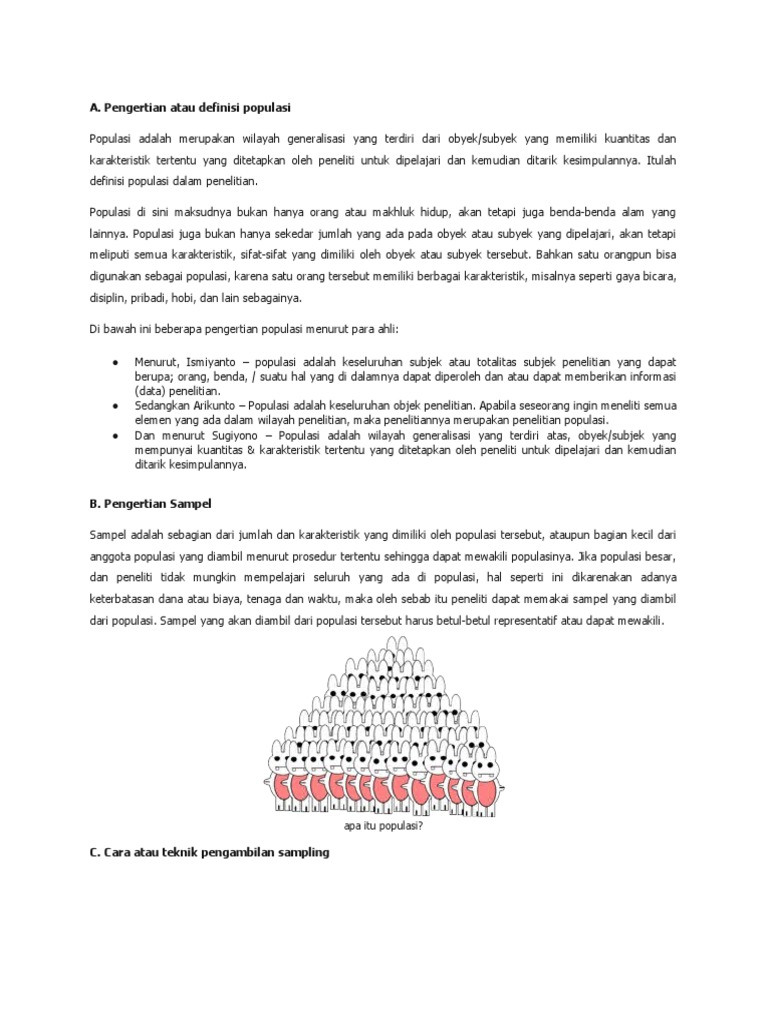 Apa itu populasi dan sampel | PDF Apa itu populasi dan sampel | PDF