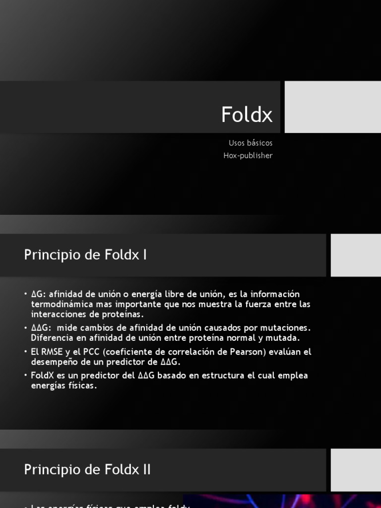 Foldx Usos Básicos | PDF | Mutación | Proteínas
