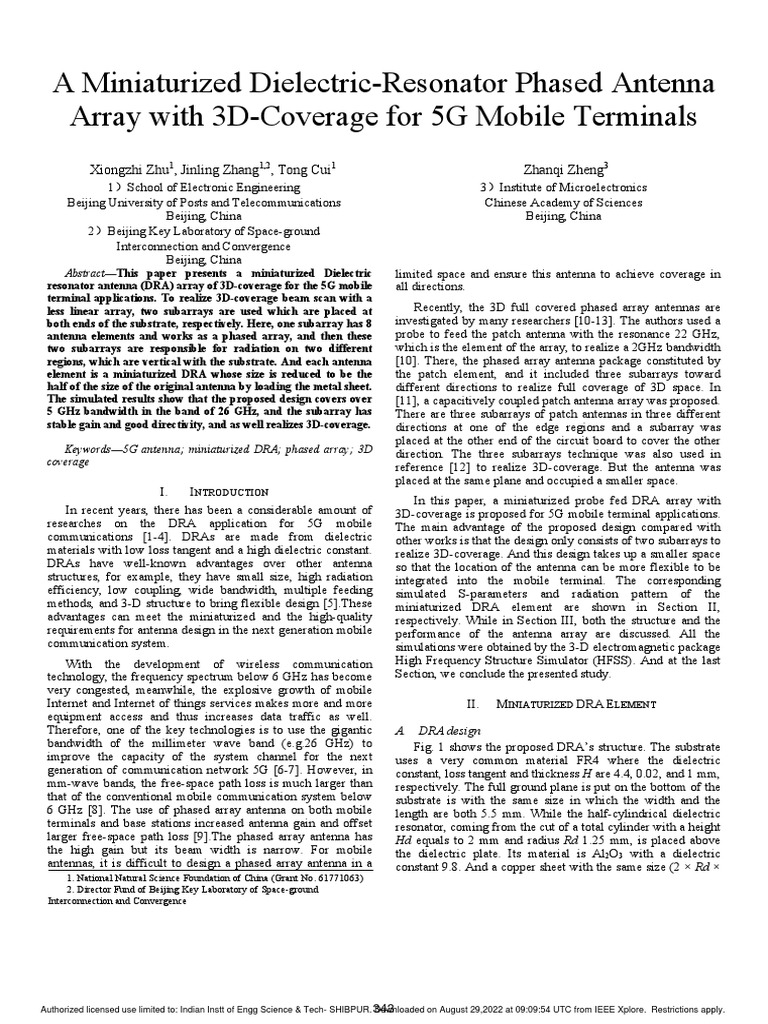 A Miniaturized Dielectric-Resonator - Ieee - Conf | PDF | Antenna ...
