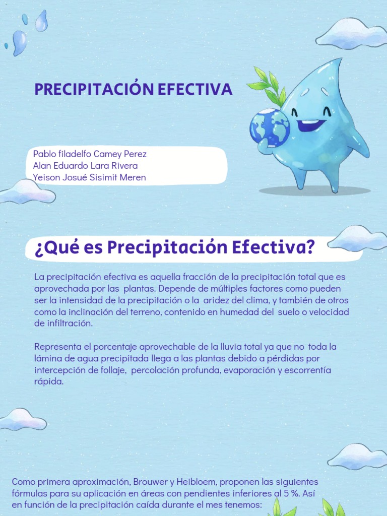 Definición de Precipitación Efectiva | PDF | Precipitación | Lluvia