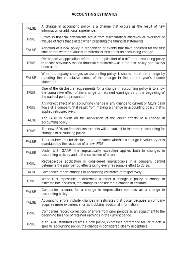 Accounting Estimates | PDF | Depreciation | Accounting