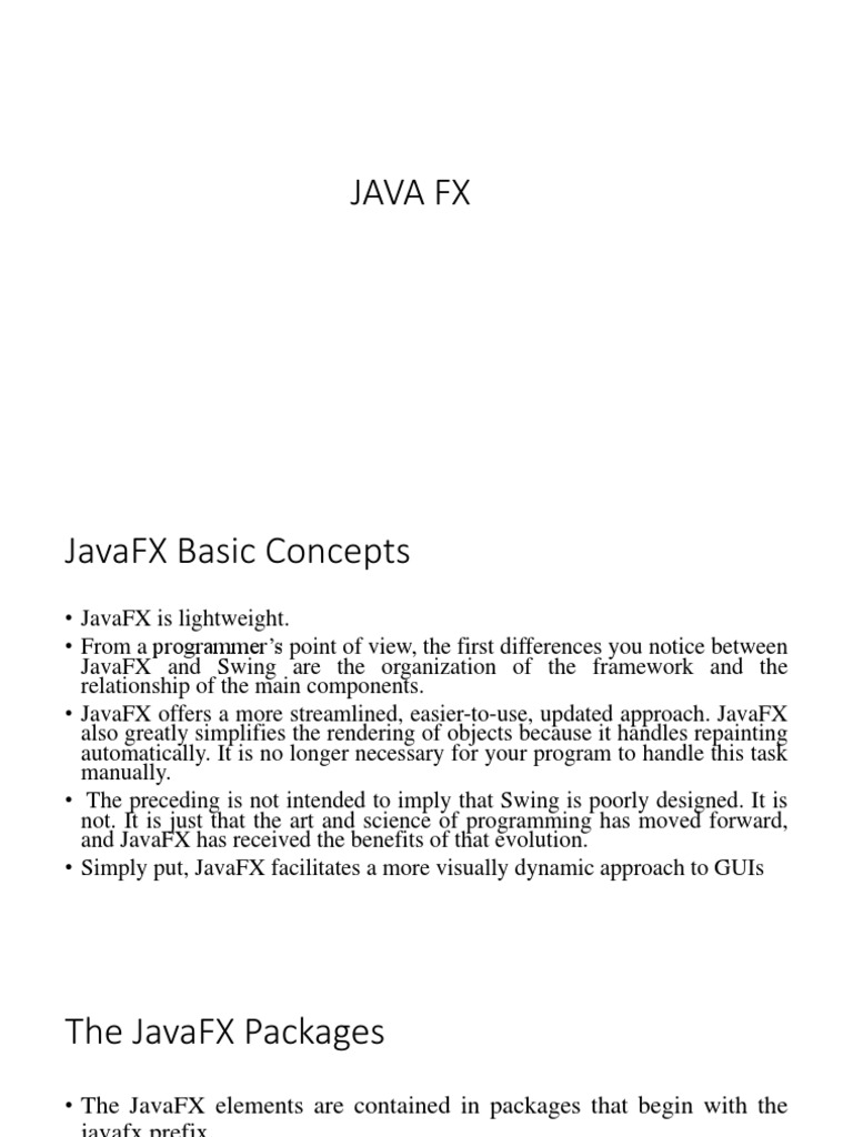 Javafx | PDF | Class (Computer Programming) | Method (Computer Programming)