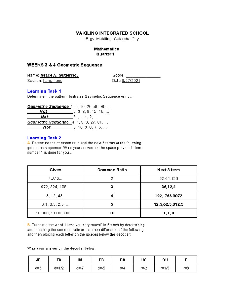 Math Week 3 | PDF | Mathematical Analysis | Arithmetic