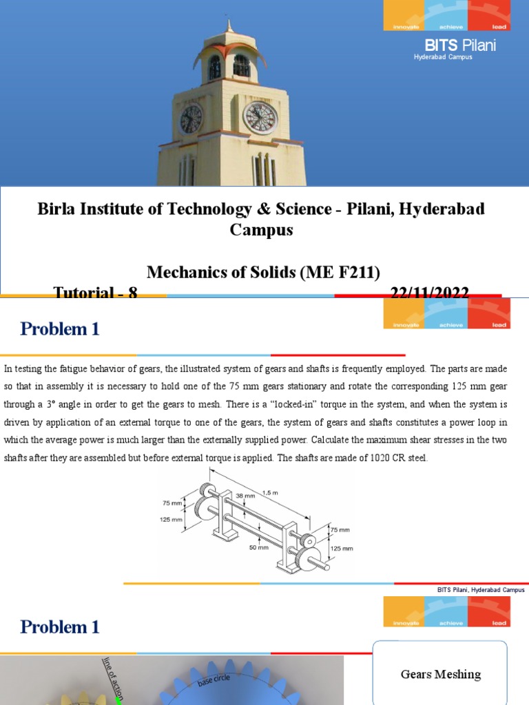 Tutorial 8 | PDF | Gear | Torque