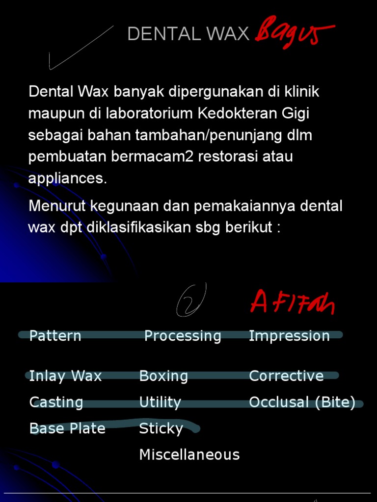 75BF2051 - Video Dental Wax | PDF