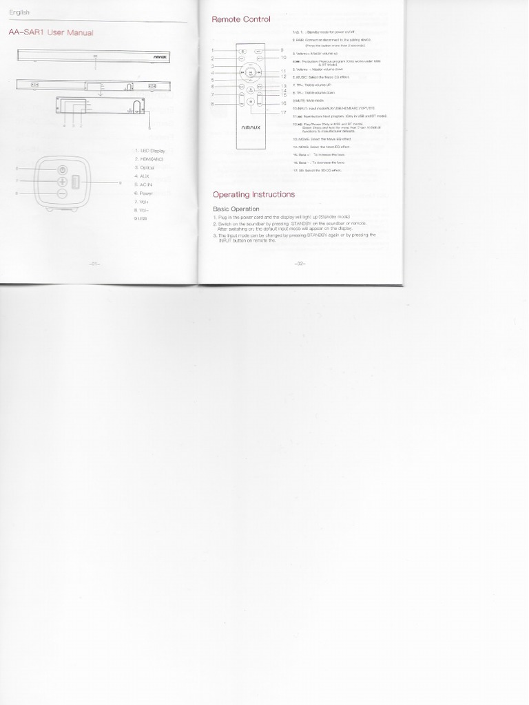 Blitzwolf Soundbar Airaux AA-sar1 | PDF