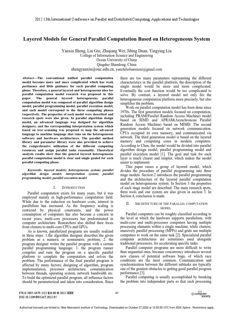 Parallel Programing Pdf Parallel Computing Multi Core Processor 7368