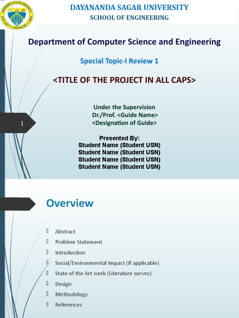 Special Topic-I Review 1 PPT-Template | PDF | Data | Design