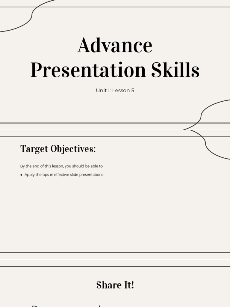 Advanced Presentation Skills | PDF | Microsoft Power Point | Computing