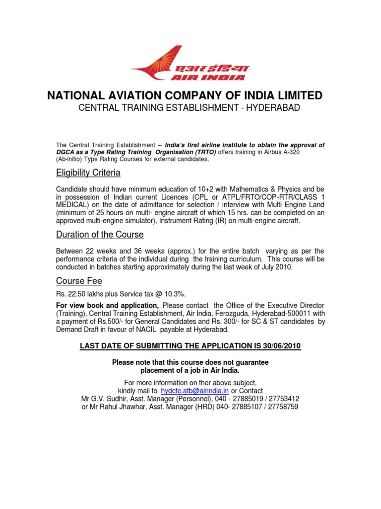 A320 Abi-Initio Type Rating Course | PDF | Test (Assessment) | Aviation