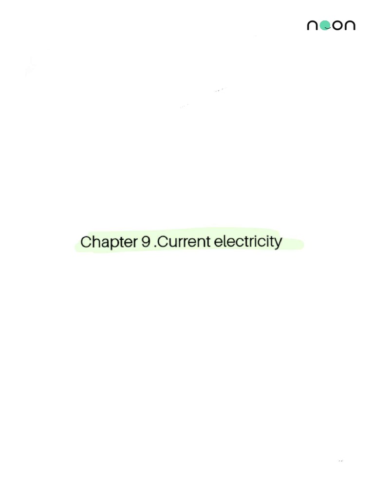 Current Electricity | PDF