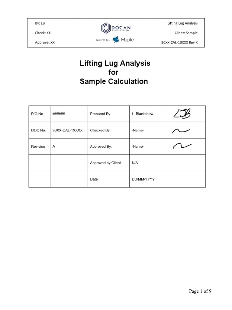 Lug Analysis | PDF | Strength Of Materials | Buckling