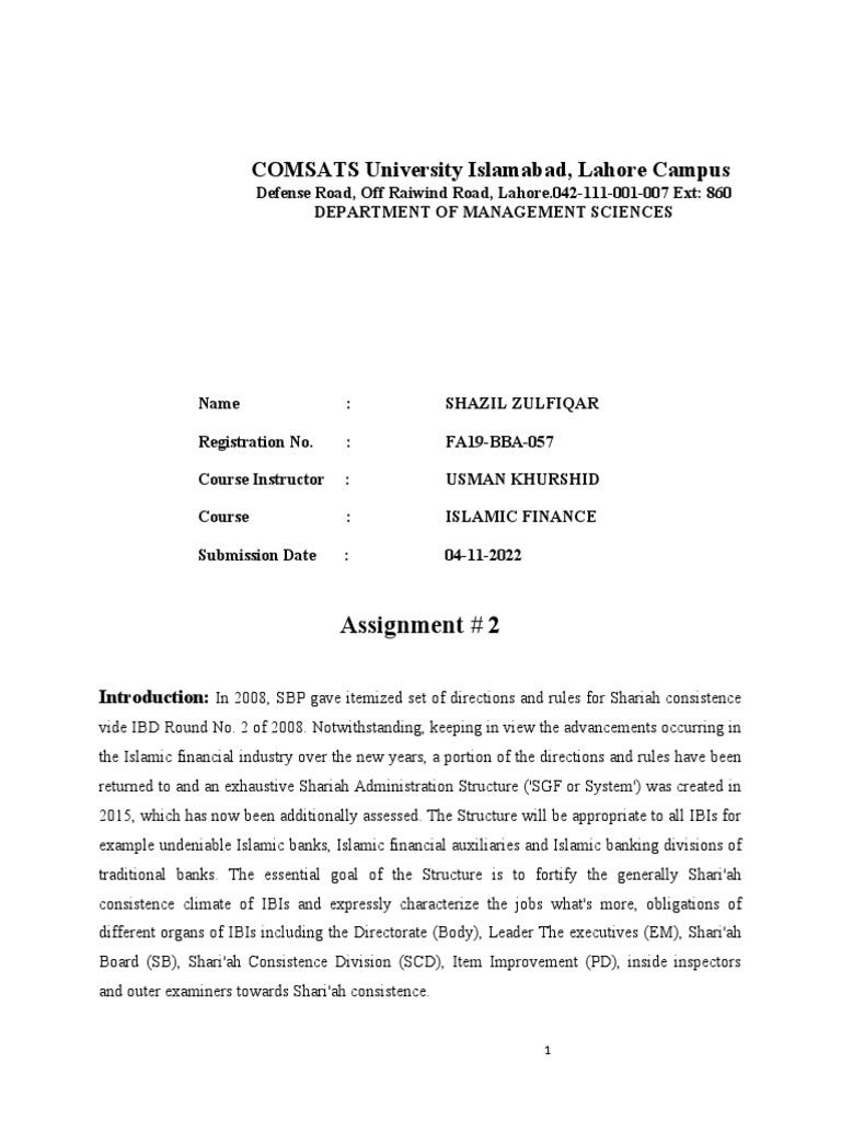 Shariah Governance Framework | PDF | Sharia | Audit