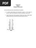 Manometers Practice Problem - Continue - Solutions | PDF | Pressure ...