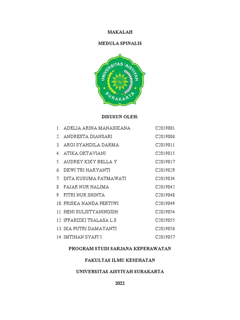 Kelompok 3 Medula Spinalis | PDF