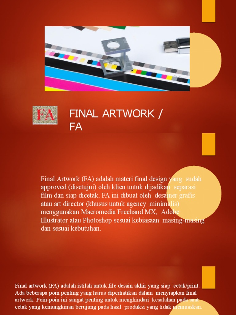 Final Artwork (FA) Adalah Materi Final Design Yang Sudah Approved ...