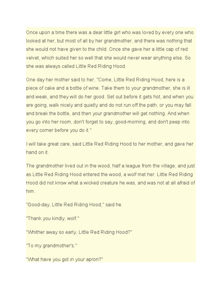 Little Red 1 | Download Free PDF | Little Red Riding Hood