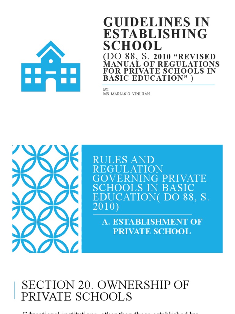 Guidelines for Establishing Private Schools | PDF | Academic Degree ...