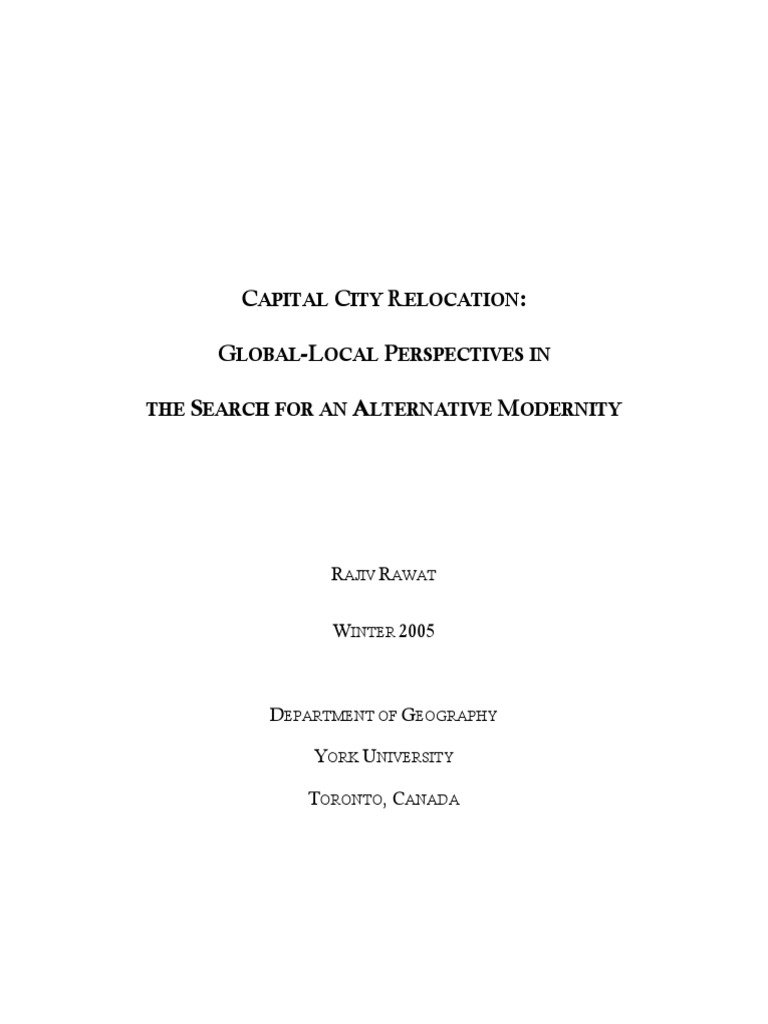Capital City Relocation | PDF | Globalization | City