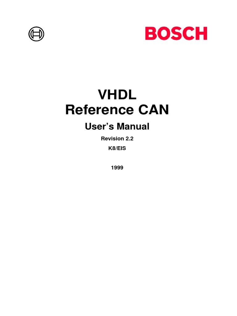 Bosch.users_manual_vhdl_reference_can | PDF | Vhdl | Simulation
