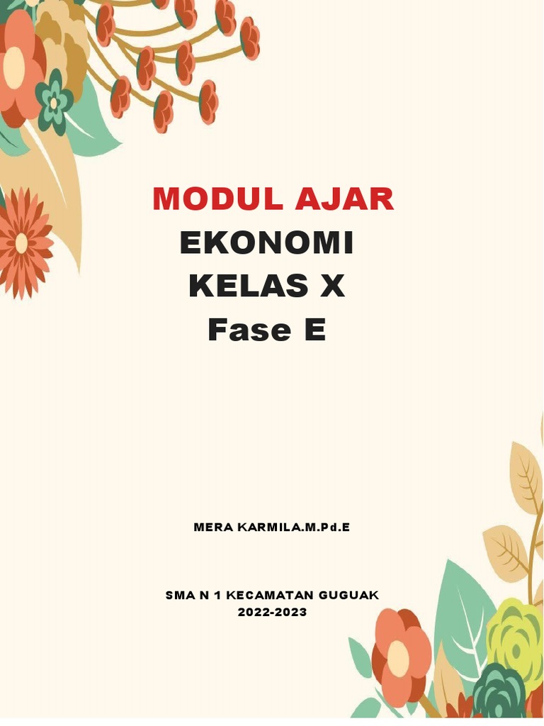 Modul Ekonomi Kelas X 2022-2023 | PDF