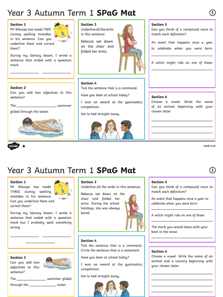 t2 e 2316 Year 3 Autumn Term 1 Spag Activity Mats 1 | PDF