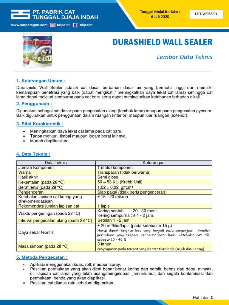 Durashield Wall Sealer - B.Indo Rev01 | PDF