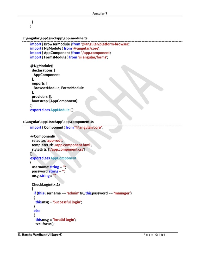 Angular 7 101 200 | PDF | Method (Computer Programming) | Interface (Computing)
