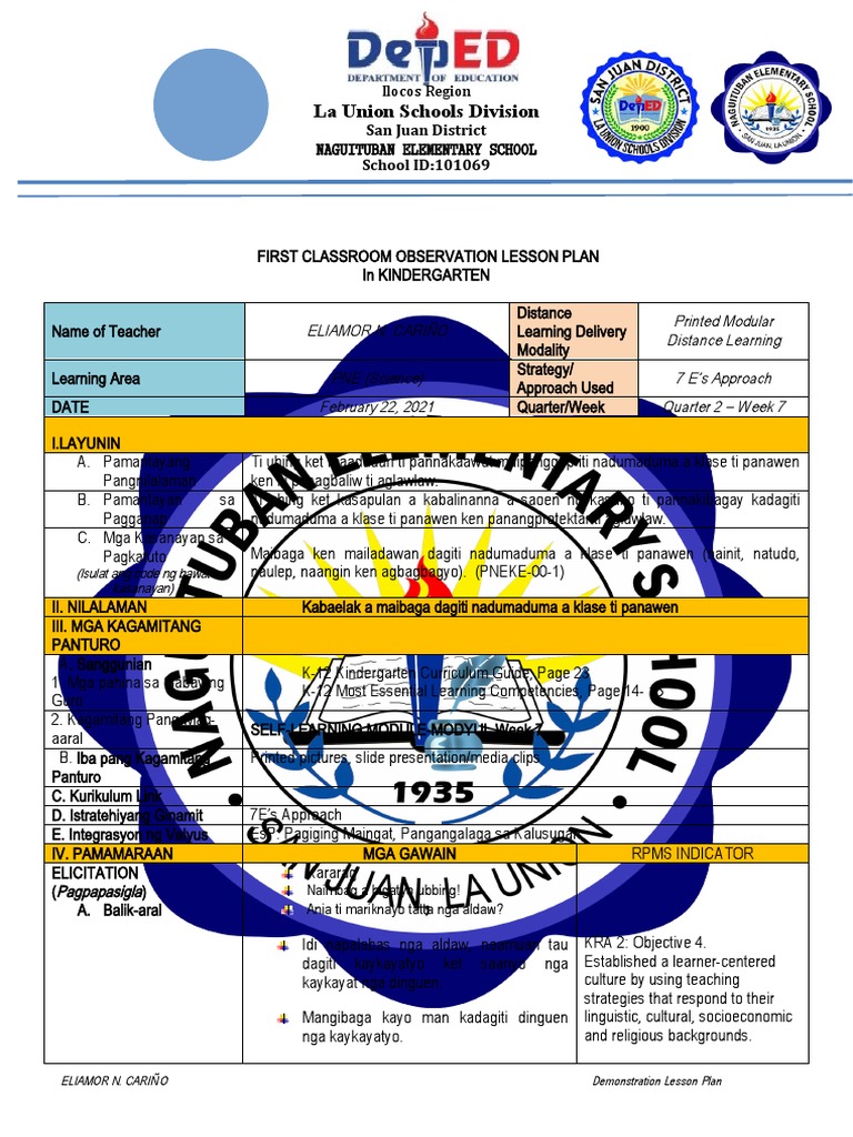 Lesson Plan CO1 | PDF
