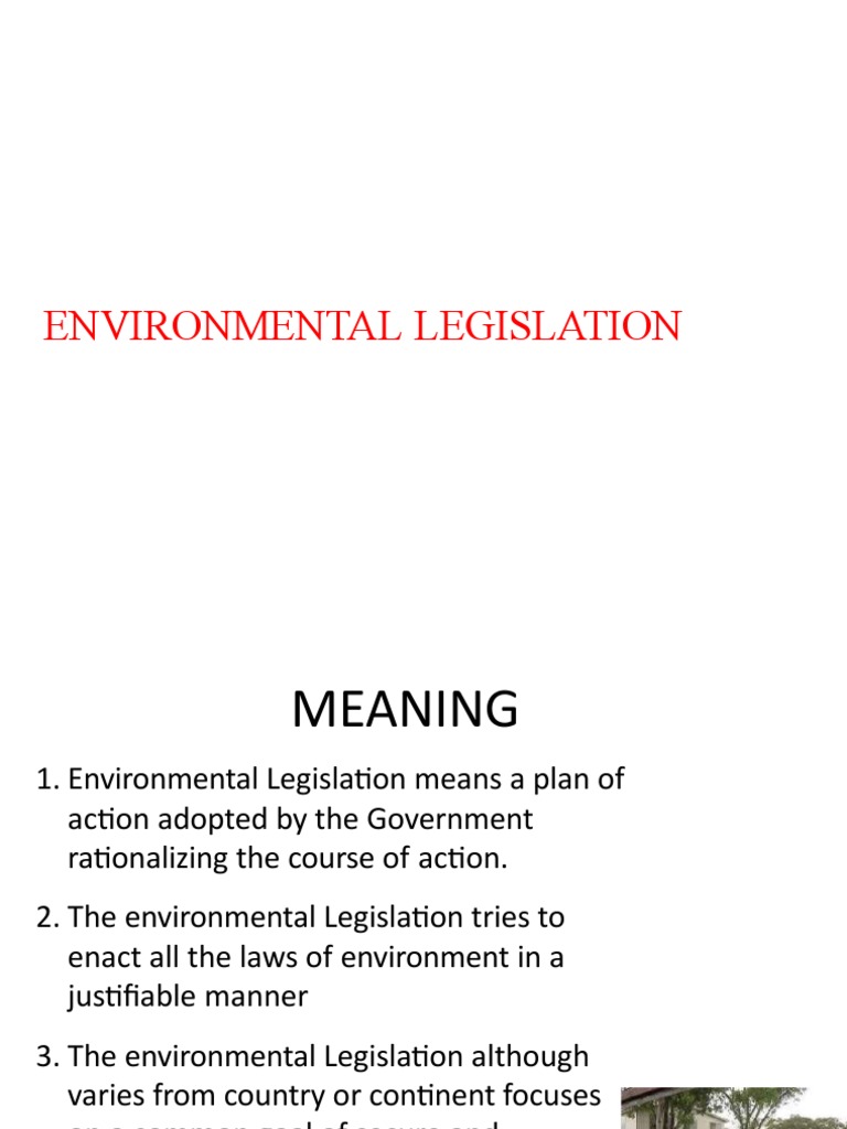 Environmental Legislation | PDF | Environmental Law | Environmental ...