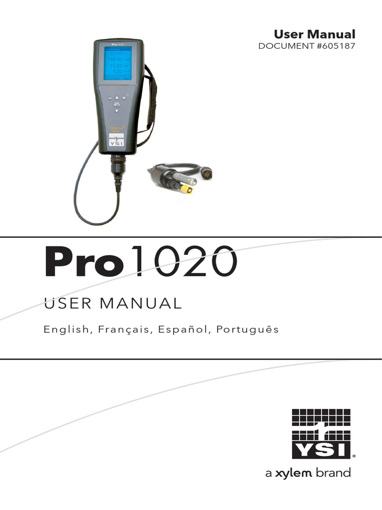 605187YSI Pro1020 Instruction Manual English Web | PDF | Menu ...
