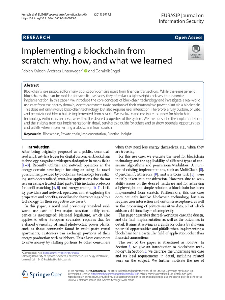 Implementing A Blockchain From Scratch Why How and | PDF ... Implementing A Blockchain From Scratch Why How and | PDF ...