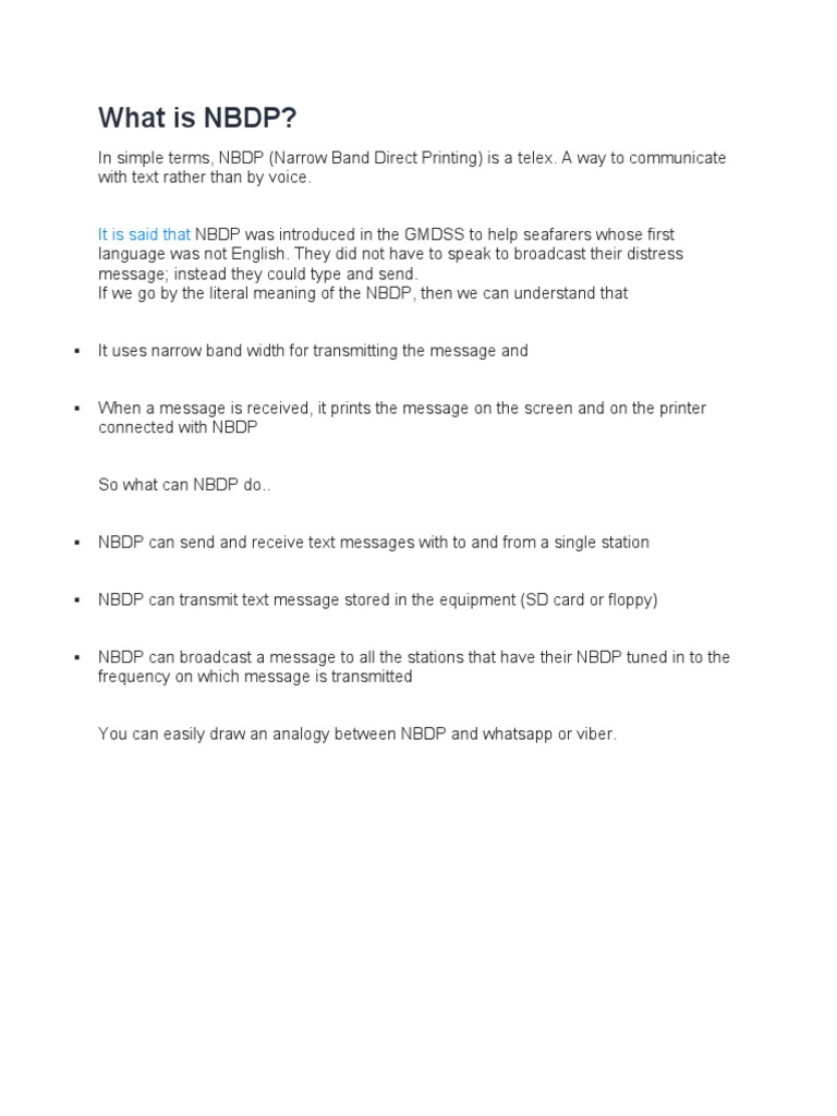 What Is NBDP | PDF | Electronics | Service Industries