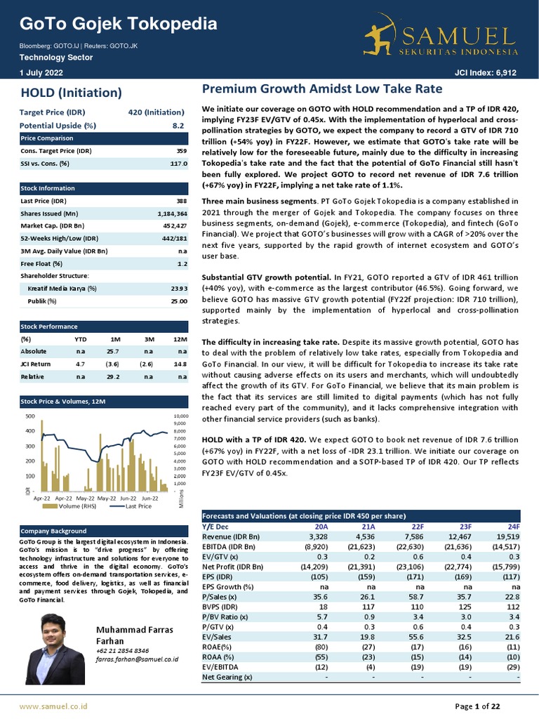 GOTO Initiation 01072022 en | PDF | E Commerce | Financial Technology