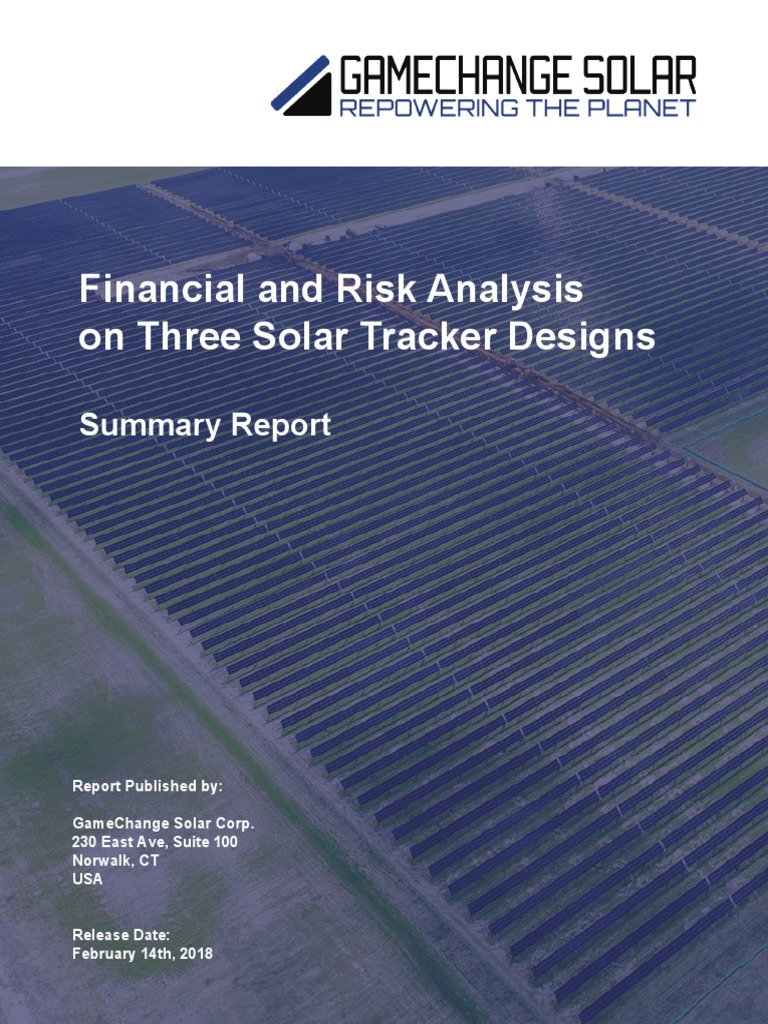 GameChange Solar-Tracker-Summary Report-Financial and Risk Analysis On ...