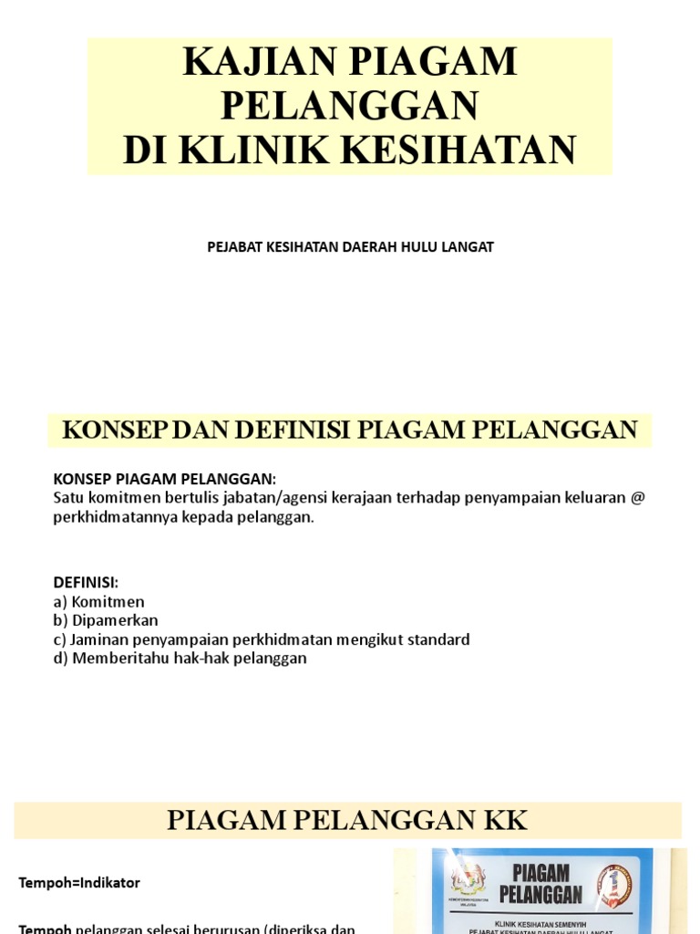 Kajian Piagam Pelanggan 2022 (Discussed With DR Laila) | PDF