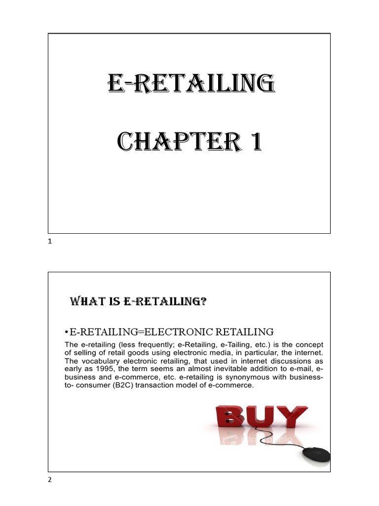 Online Retailing Ch1 | Download Free PDF | Online Shopping | E Commerce