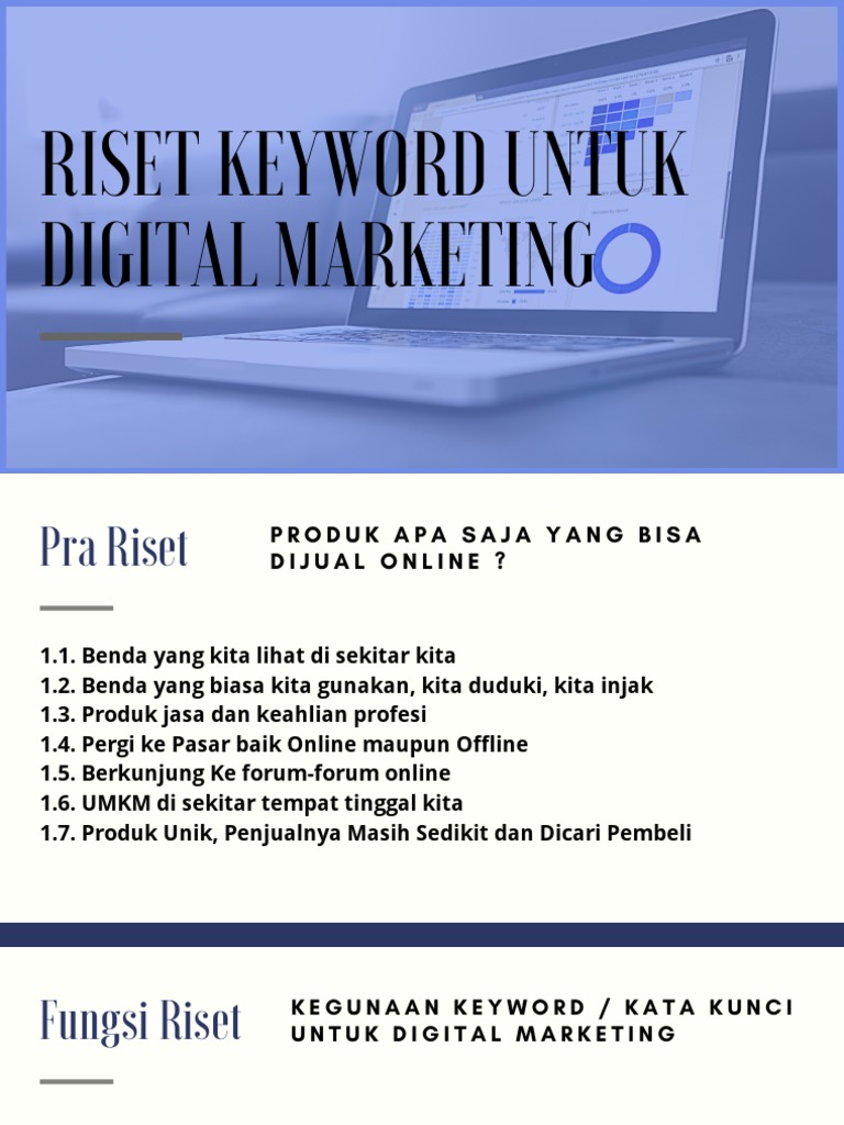Riset Keyword Digital Marketing | PDF