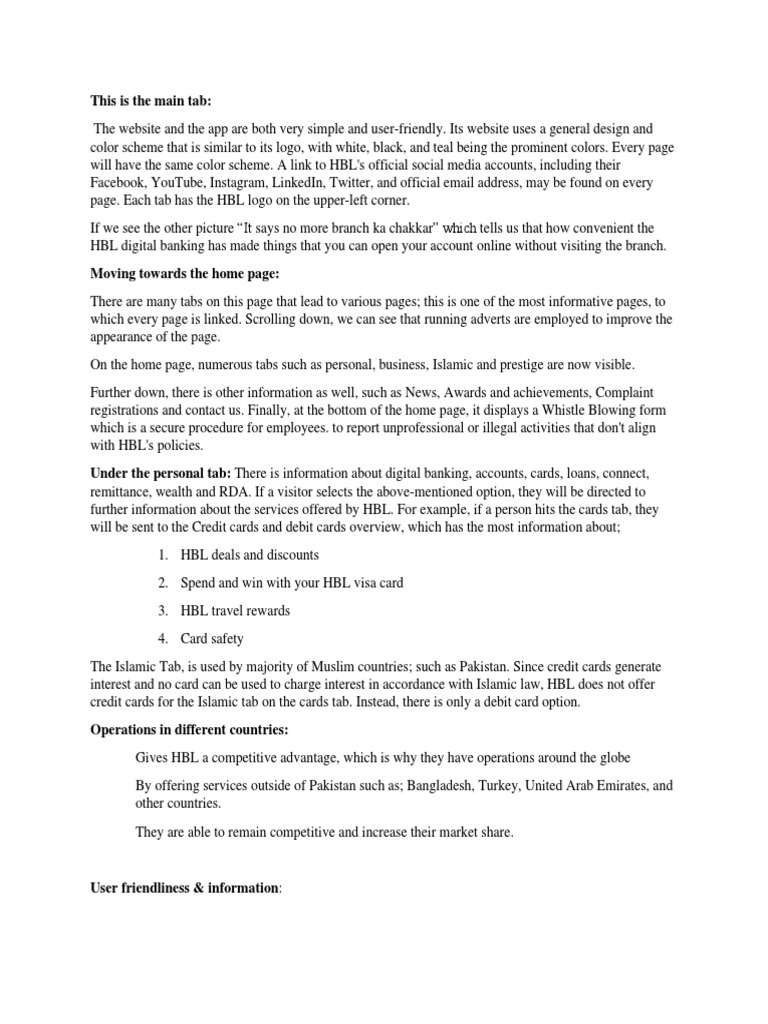 HBL Presentation | PDF | Banks | Credit Card