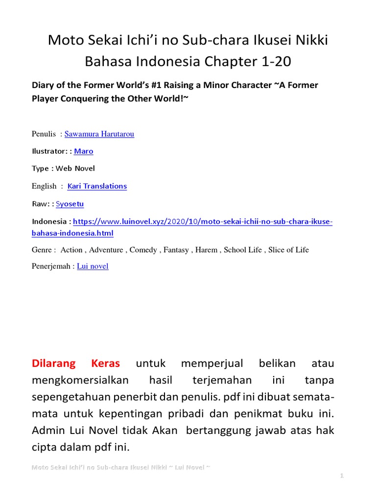 Moto Sekai Ichi Chap-1-20 LuiNovel | PDF