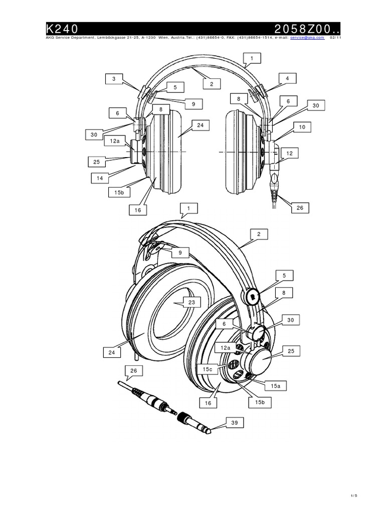 Hfe Akg K 240 Service en de | PDF
